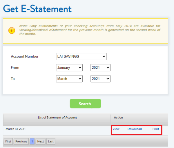 How to Generate a SoA from Security Bank Online